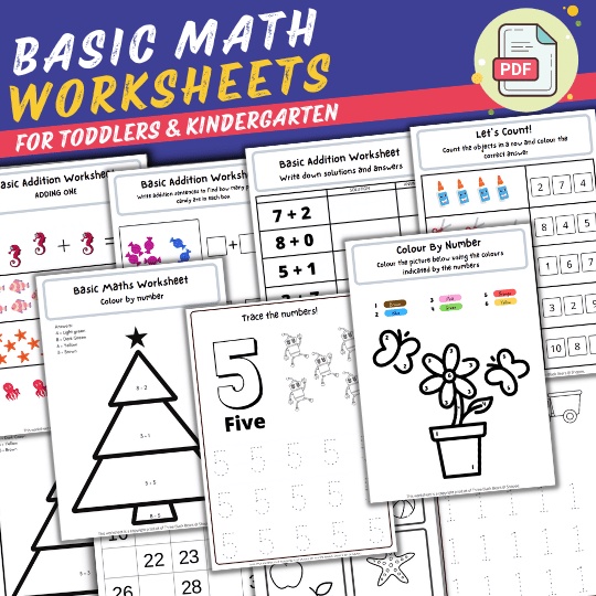  PRINTABLE PDF Mathematics Worksheets For Toddlers And Kindergarten 