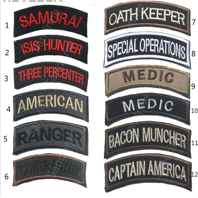 Medic Ranger Embroiderey Tactical Military Morale Patches Badges Combat ...