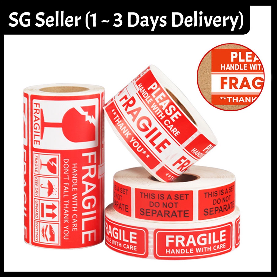 Adhesive Fragile Stickers Roll , Waterproof | For Commercial & Personal ...