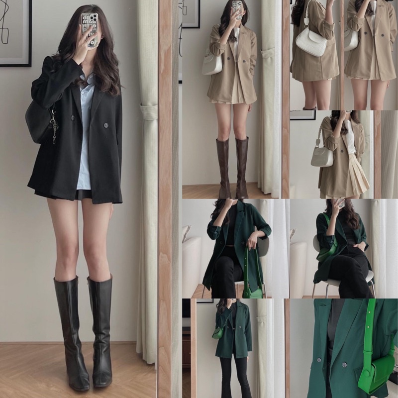 [Real Photo/video]fancy FRENCH tone blazer with super large form Thick ...