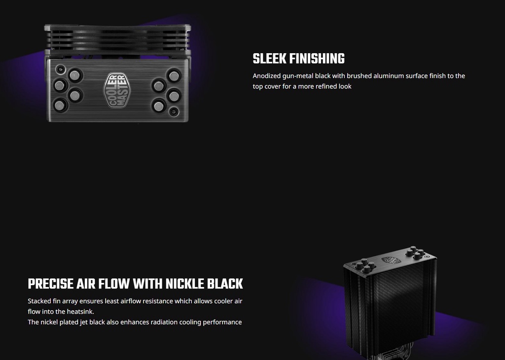 Cooler Master Hyper 212 Black Edition Non RGB/RGB CPU Air Cooler ...