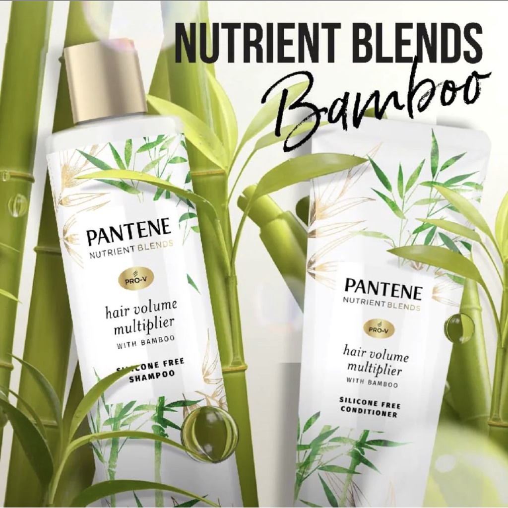 🔥PANTENE Nutrient Blends Hair Volume Multiplier Shampoo with Bamboo ...
