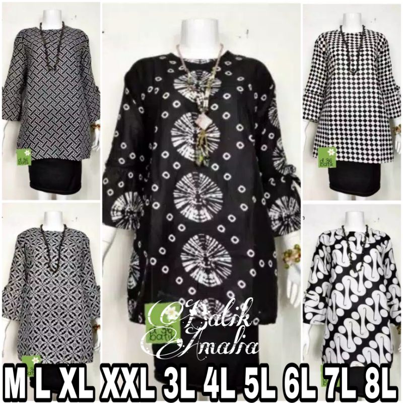 Women's Batik tops jumbo BIG SIZE JUMBO XXL XXXL 3L 4L to 10 L | Shopee ...