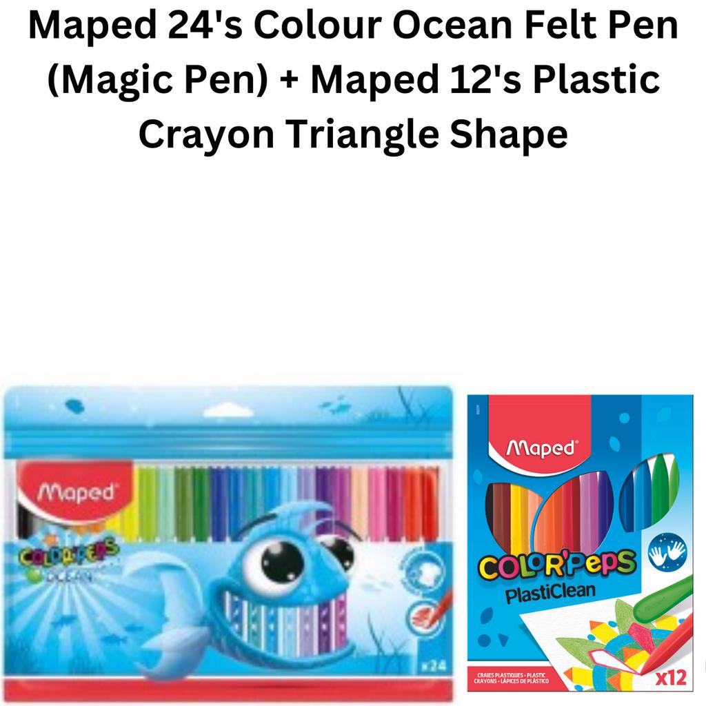 Maped 24's Colour Ocean Felt Pen (Magic Pen) 845722 + Maped 12's ...