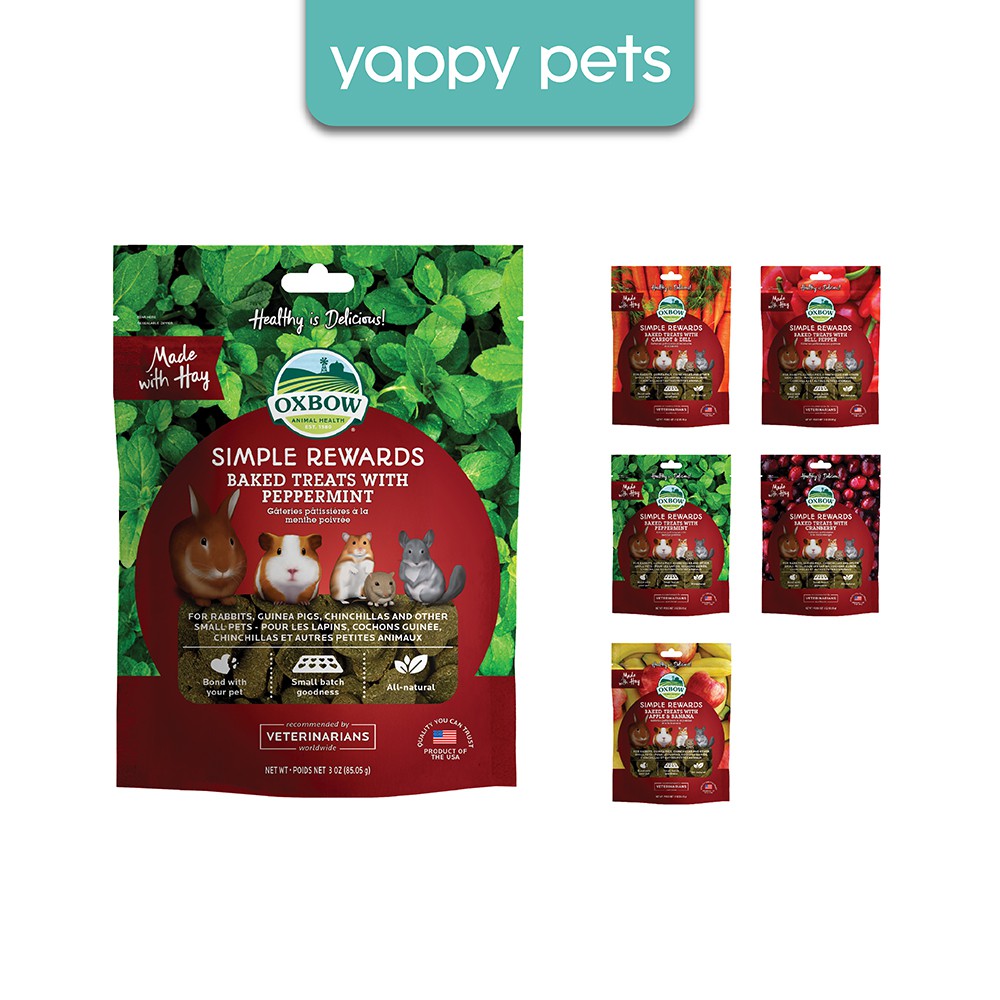 Oxbow Simple Rewards Baked Small Animal Treats 85.05g | Rabbit Guinea ...
