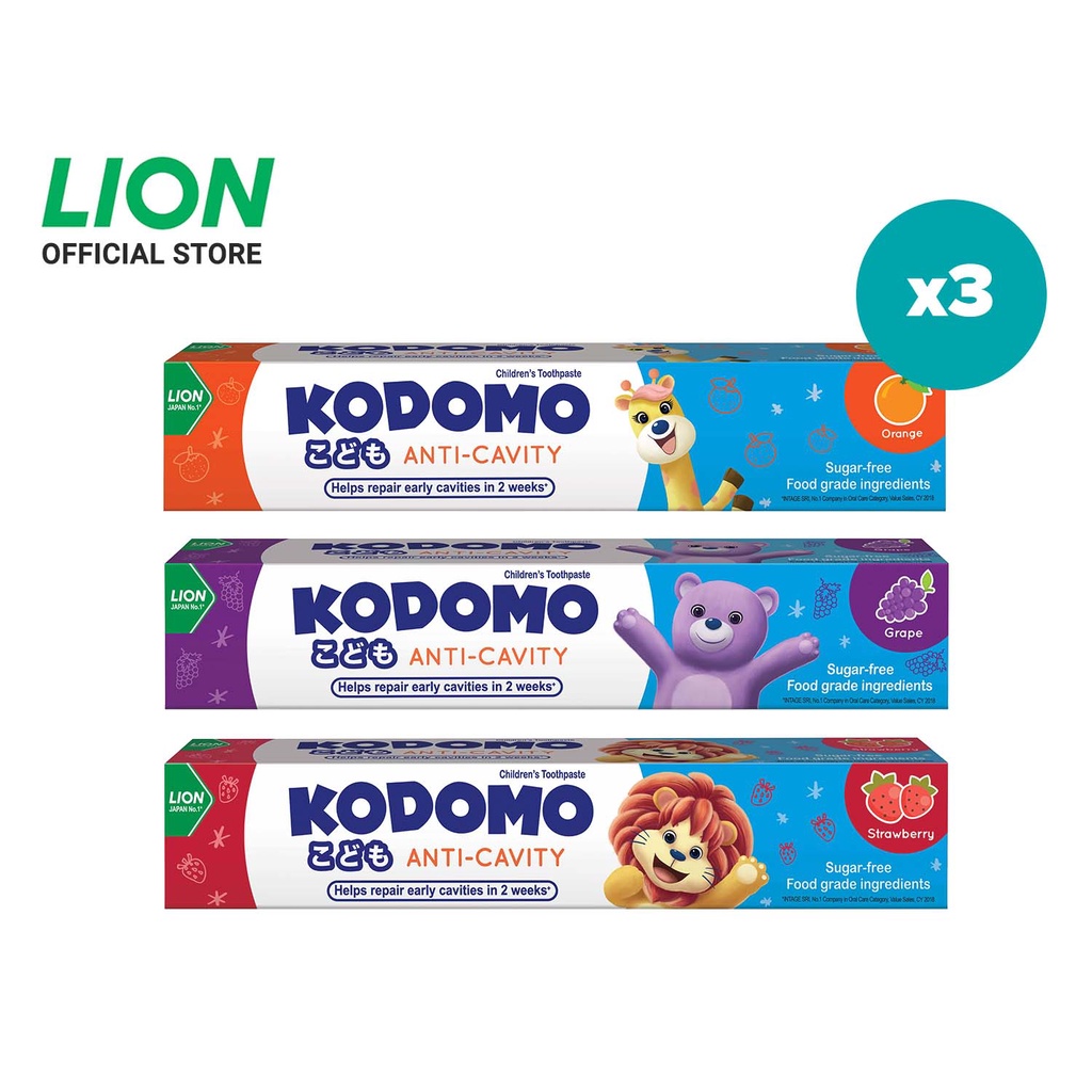 [Bundle of 3] Kodomo Anti-Cavity Children's Toothpaste 80g | Shopee Singapore