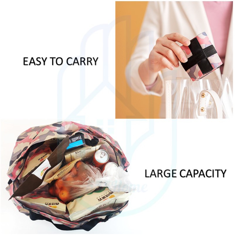 [SG] Foldable Shopping Bag /Travel Grocery Tote Bags / Eco-friendly ...