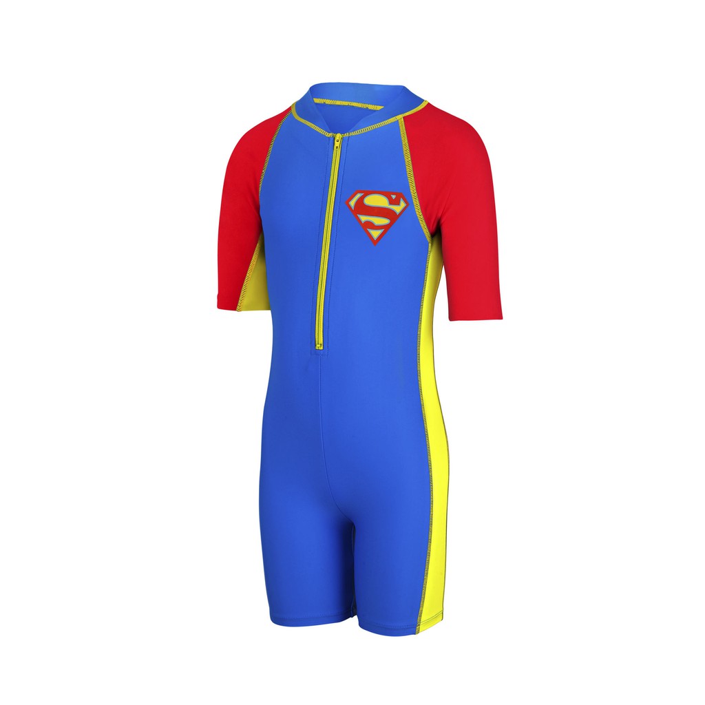 Zoggs Boys Justice League Superman One Piece Swimsuit (6-10years ...