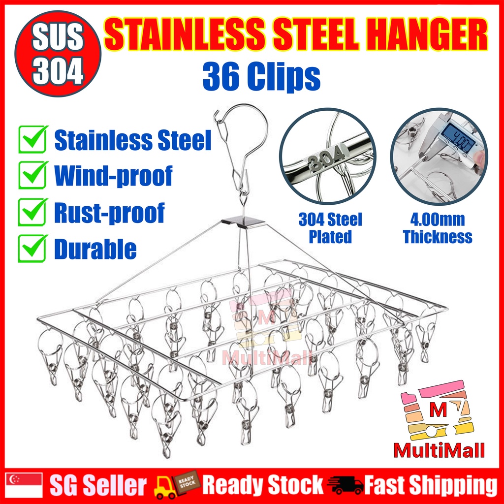 SUS304 Stainless Steel Hanger Clips |Laundry hanger with clips ...