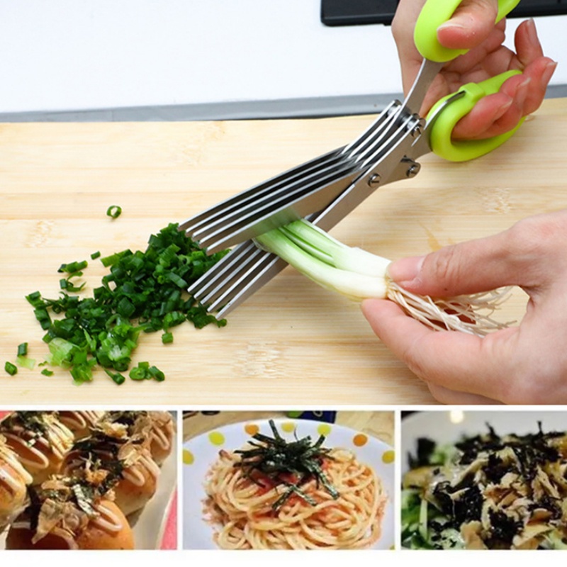 Multifunctional Green Onion Scissors Chopped Vegetable Seaweed ...