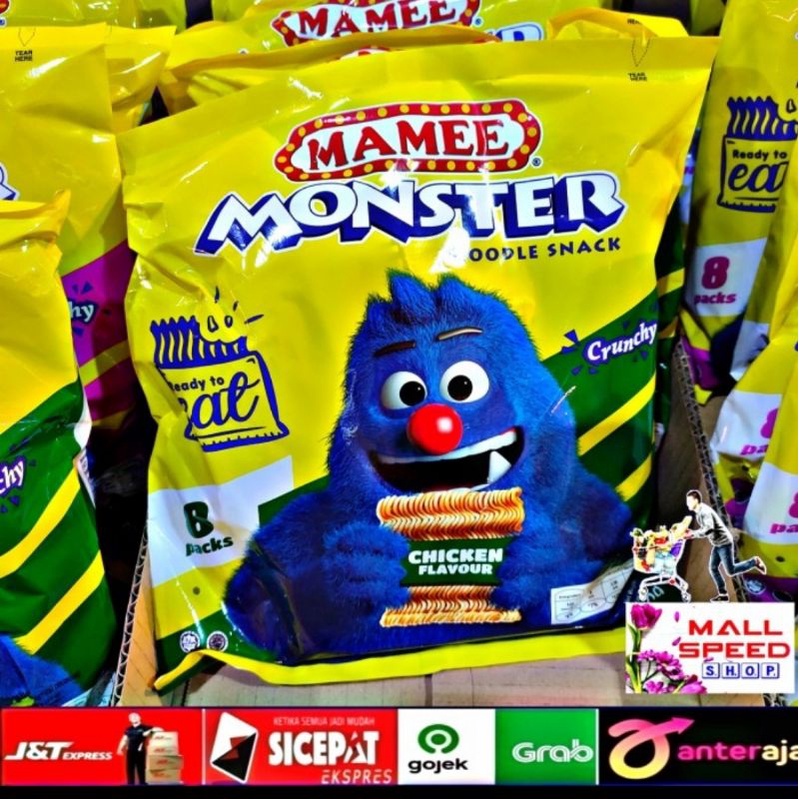Mamee monster chicken 8x25 gr imported cremes noodles | Shopee Singapore