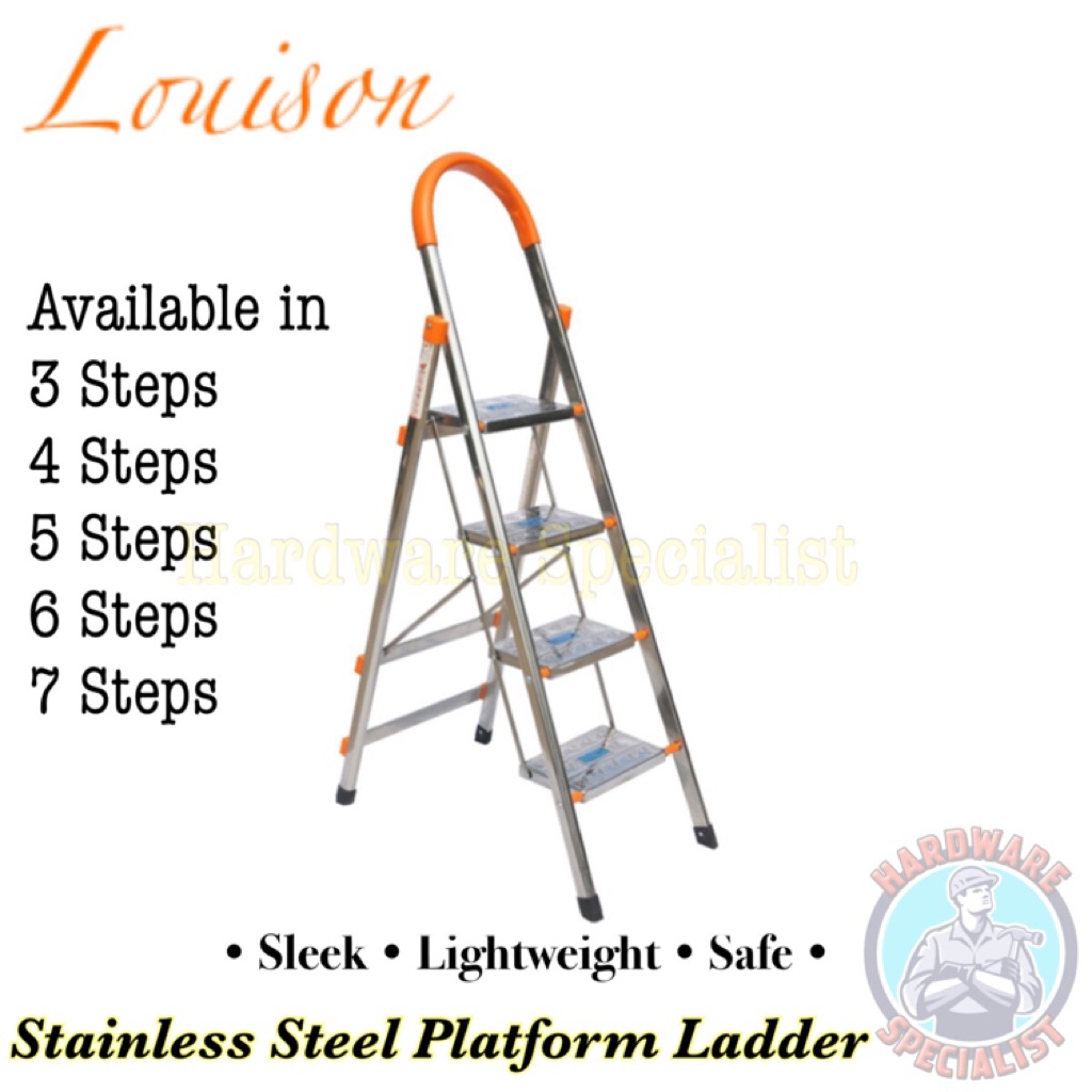 Premium Stainless Steel Platform Ladder | Shopee Singapore