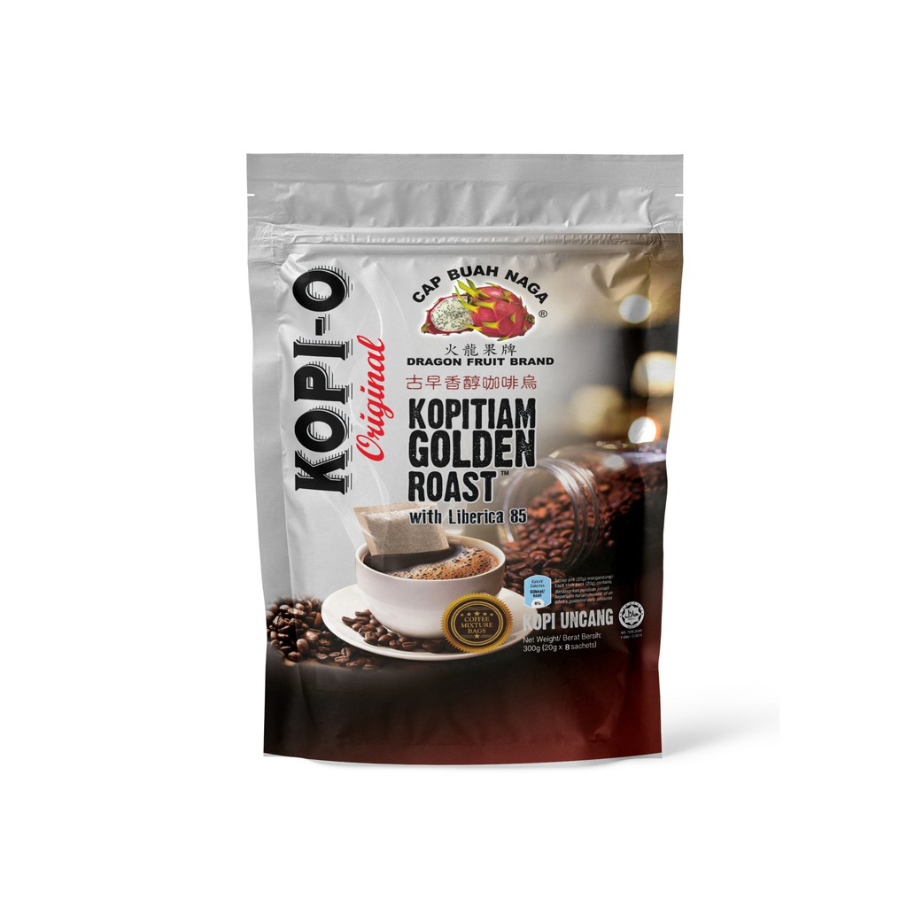 Dragon Fruit Brand Kopitiam Golden Roast - Kopi O (20g x 8 sachets) | Shopee Singapore