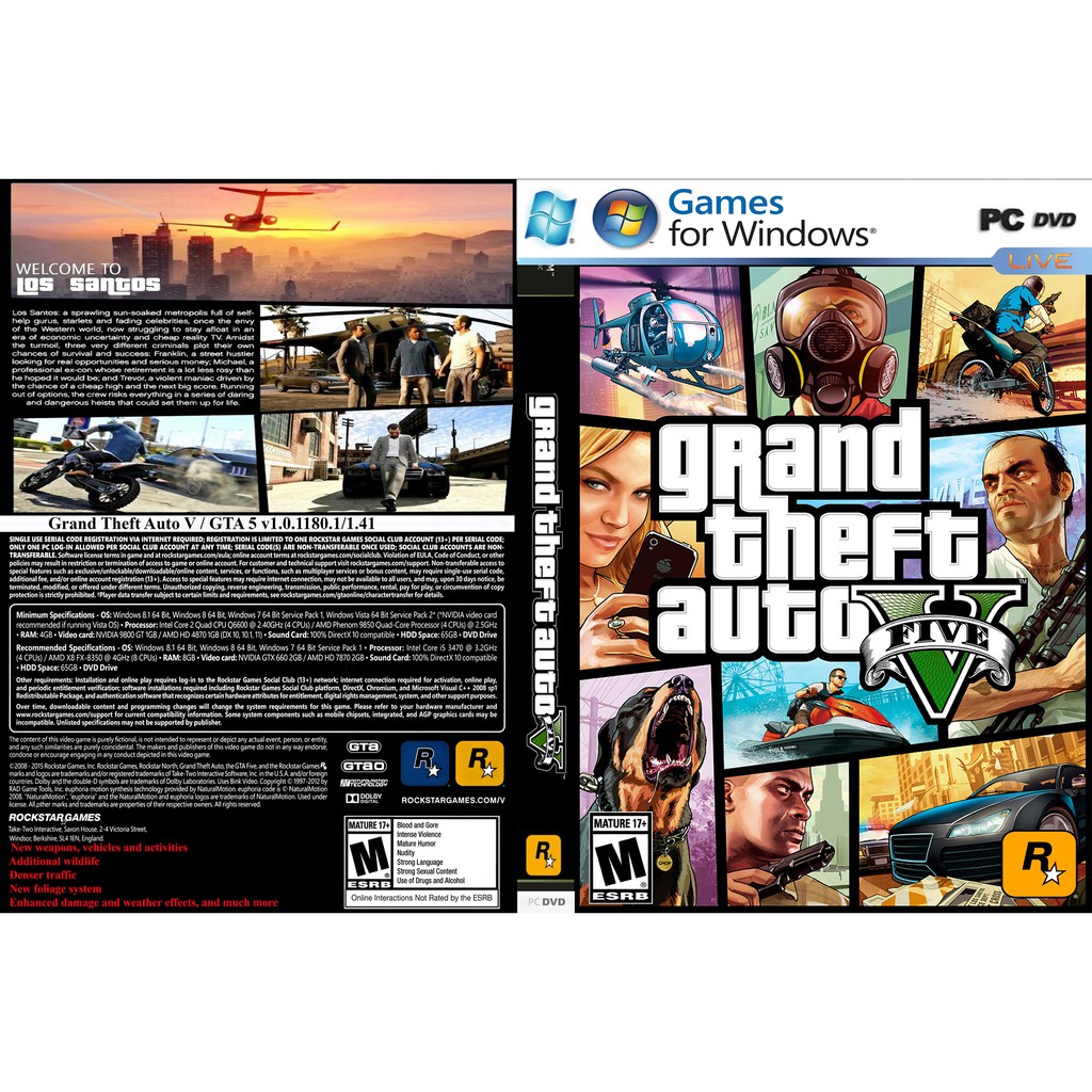 Grand Theft Auto V / GTA 5 PC GAME Offline [Pendrive INSTALLATION] | Shopee Singapore