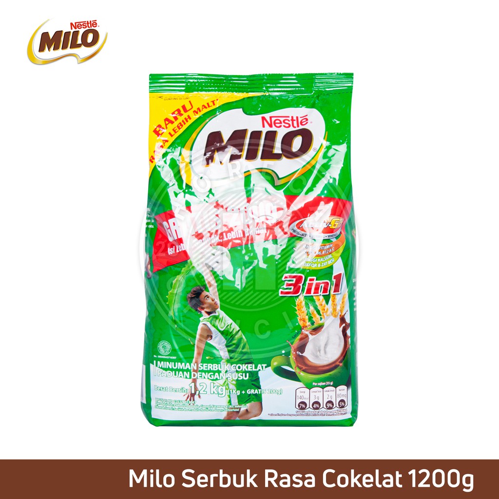 Nestle Milo Activ-Go 3-in-1 1Kg Chocolate Powder Drink with Milk 1000g ...