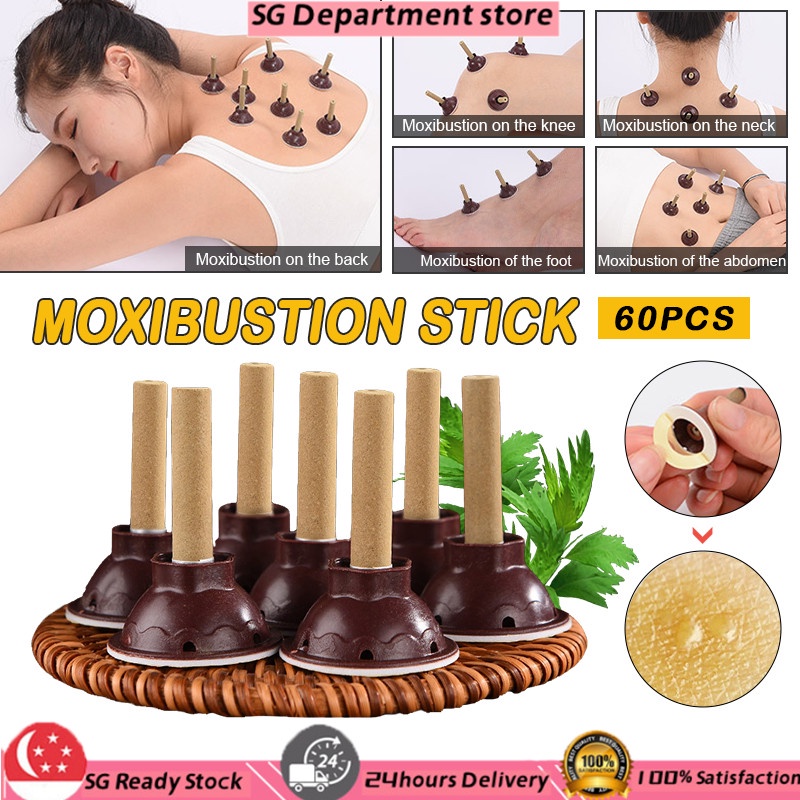 Moxibustion Stick Moxibustion Therapy Moxa 60rolls/Box 艾草艾柱 Self-Heating Knee Patch | Shopee ...
