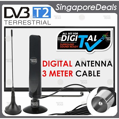 DIGITAL ANTENNA FOR DVB - T2 DVB-T2 DIGITAL READY HD TV | Shopee Singapore