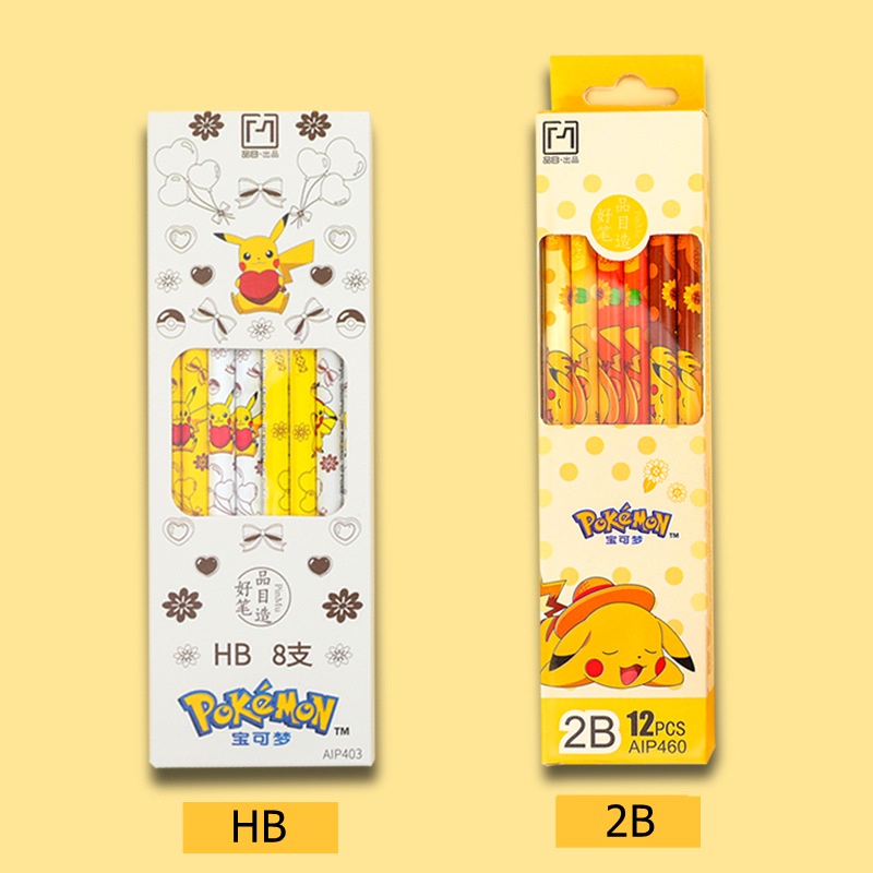 [SG]Pokemon pikachu pencil set HB/2B exam grade pencil set drawing ...