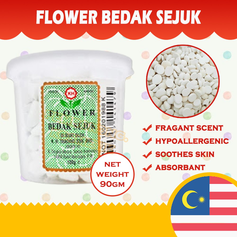 1 Botol Bedak Sejuk Flower 90g ️ | Flower Cooling Powder (90g) | Shopee ...