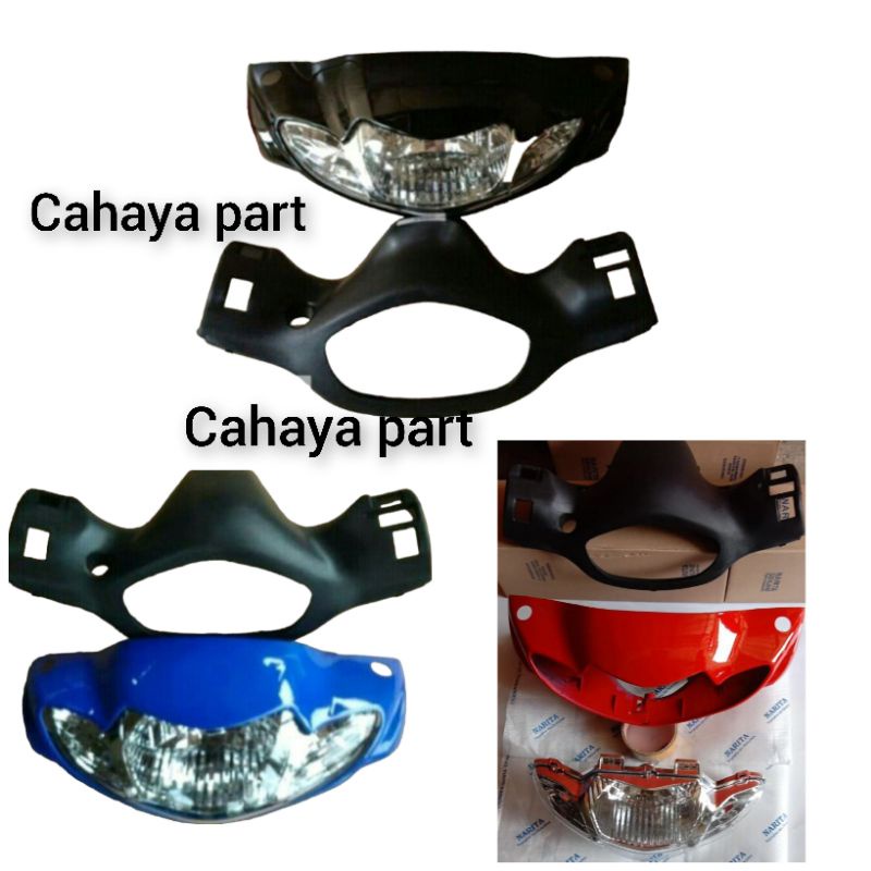 MERAH HITAM Totok Shell Front And Back Old smash Light SET Red Blue ...