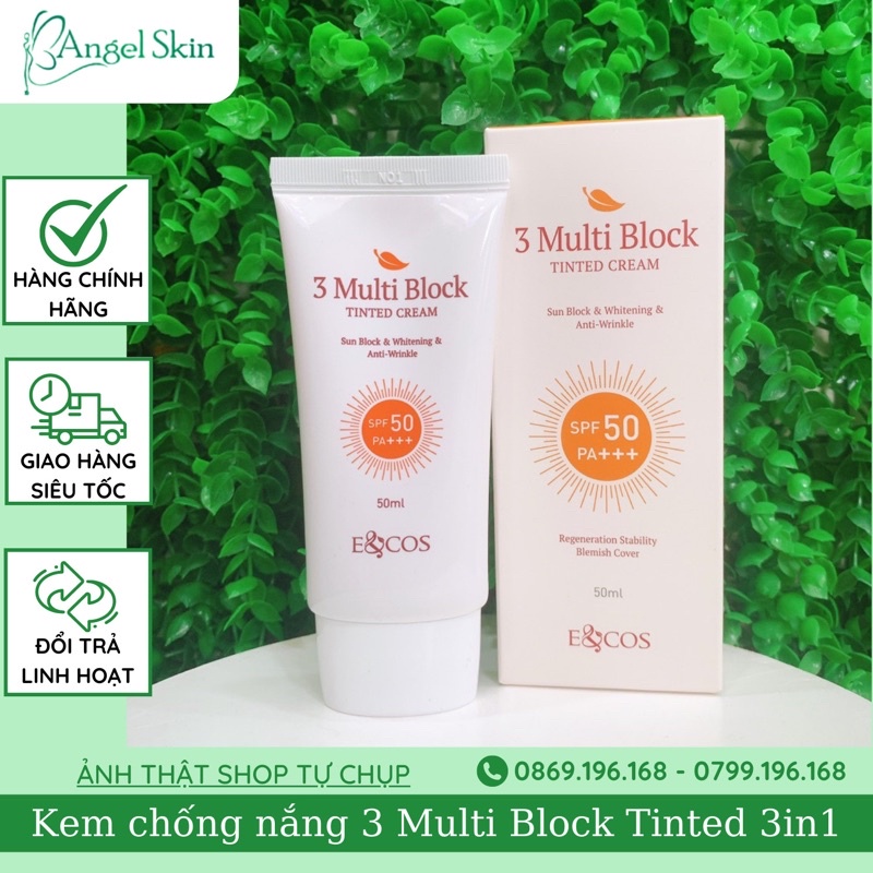 Physical Sunscreen 3 Multi Block Tinted Cream E&COS Alkaline Oil Lift ...