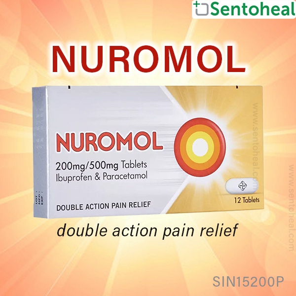 Nuromol (Ibuprofen 200mg & Paracetamol 500mg) 12s [EXP: MAY 2026 ...