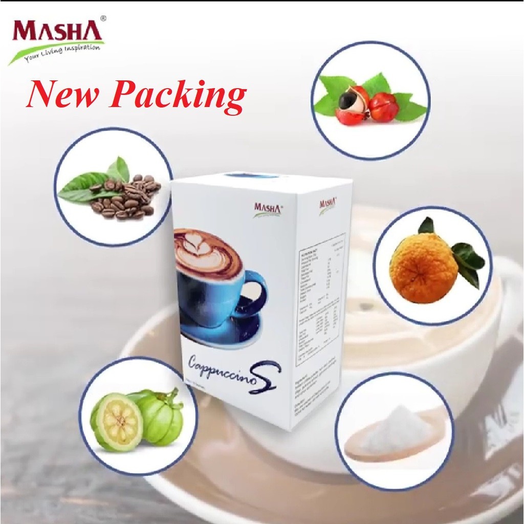 MASHA CAPPUCCINO SLIMMING COFFEE 咖啡瘦身排水肿 20g X 15 SACHETS | Shopee ...