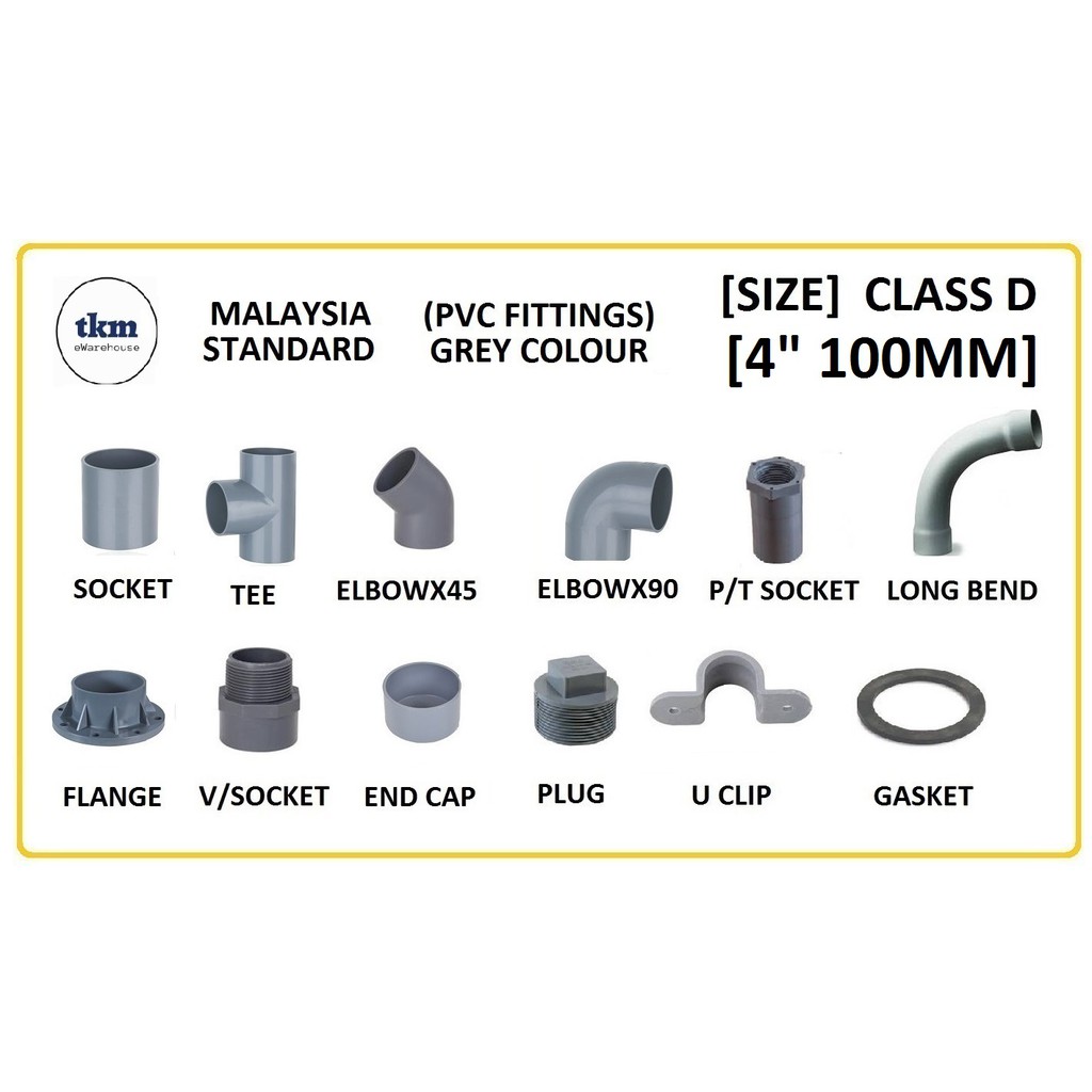 uPVC Fitting 4" 100mm Tee Plug Elbow Tank connector End Cap Valve ...