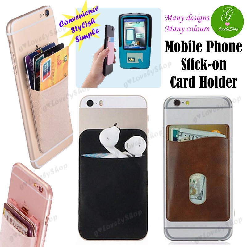 Stick-on Phone Card Case Wallet Self Adhesive | Shopee Singapore