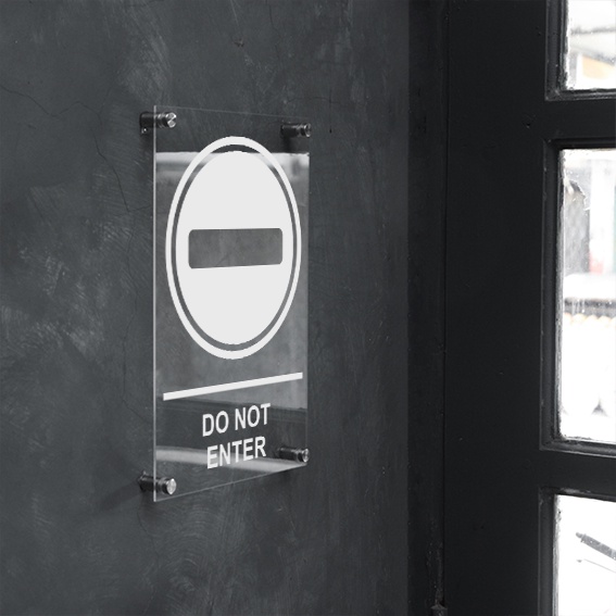 Do Not Enter Sign Board - Clear Acrylic 20x30 cm | Shopee Singapore