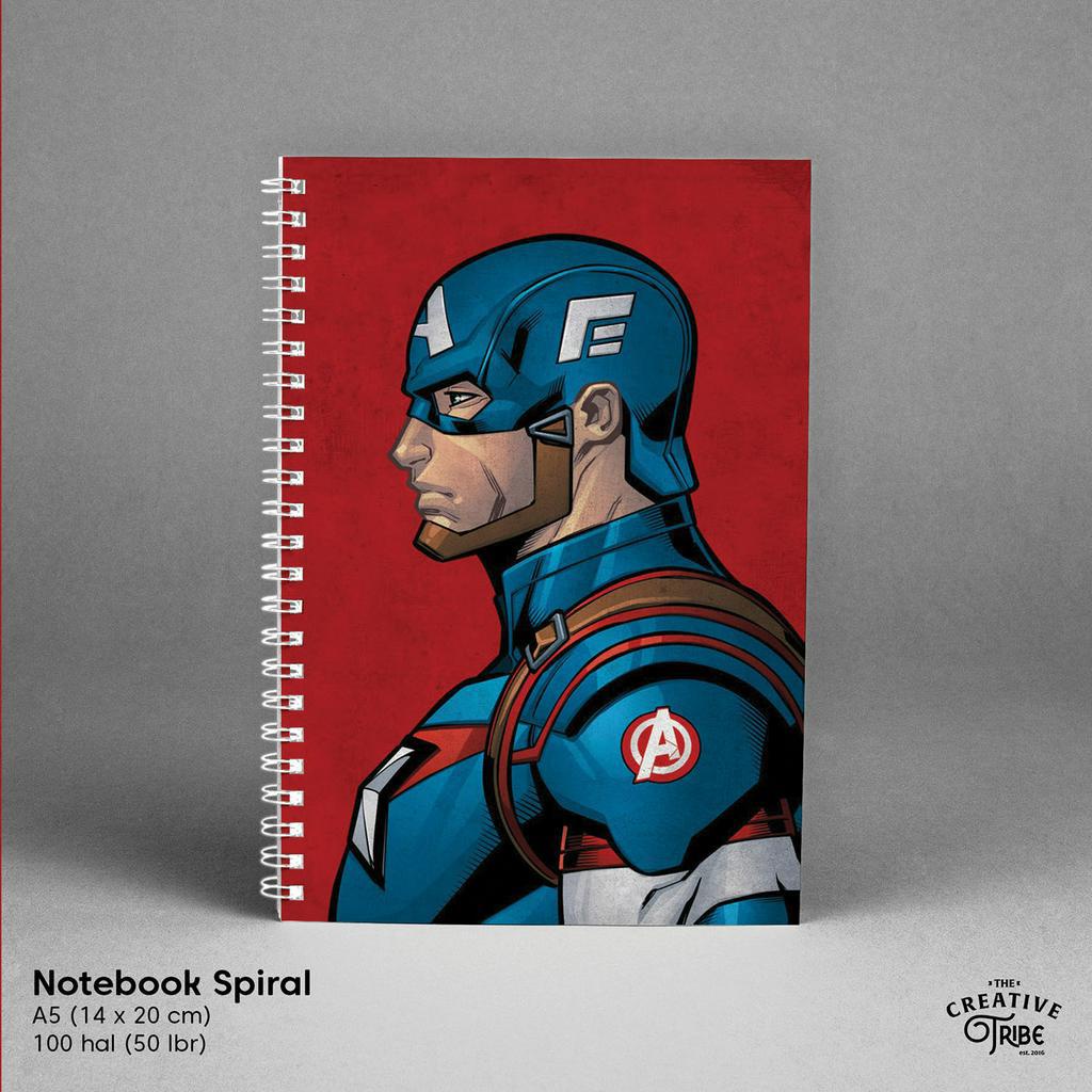 Spiral Notebook A5 Marvel Hero - 100 Things Notebook Notebook Block ...