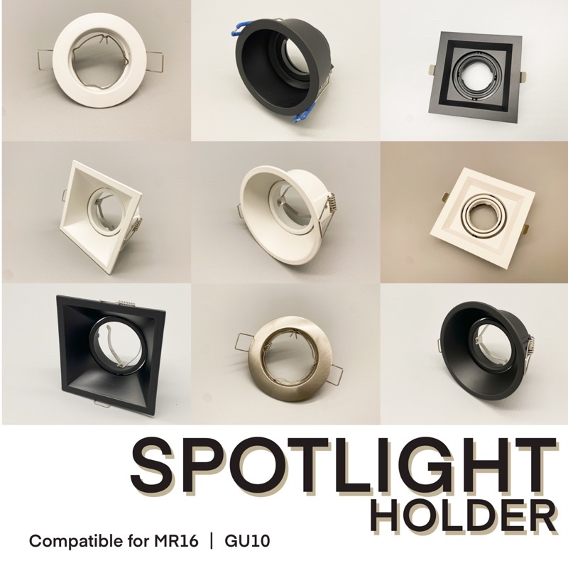 LED Spot downlight holder MR16 GU10 | Shopee Singapore