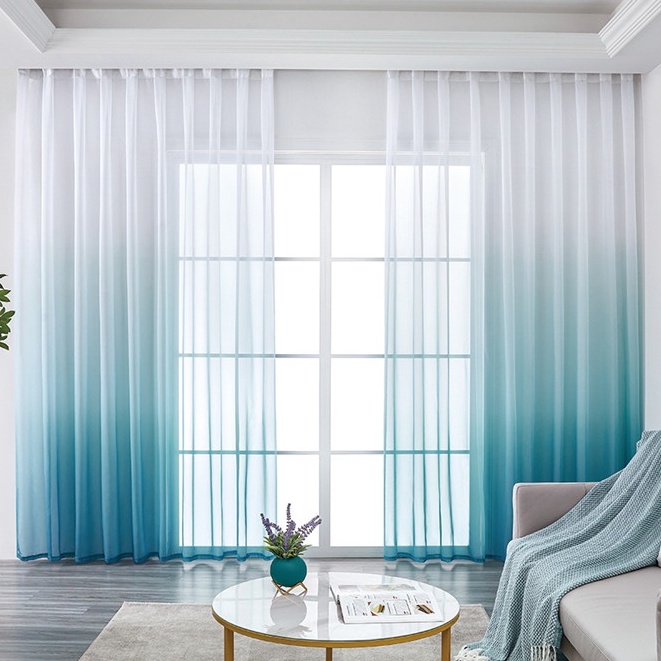 Magic Gradient Sheer Curtain Organza-Voile Curtains for Bedroom Living ...