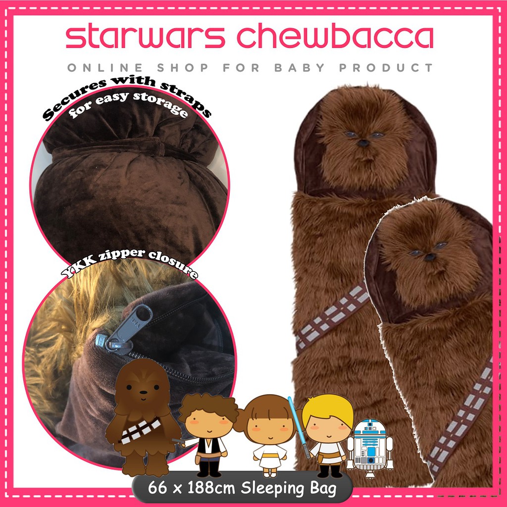 Starwars Chewbacca Kids Sleeping Bag/Star wars/Jedi/Overnight Bed Gift ...