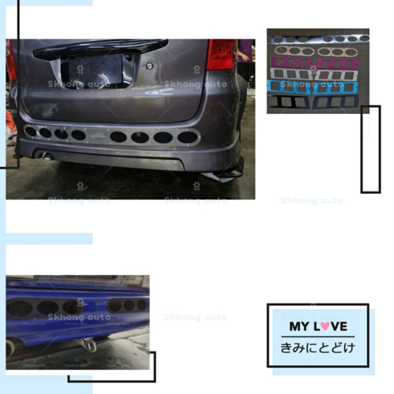 diffuser lubang bumper belakang universal / Rear Bumper Race Air ...