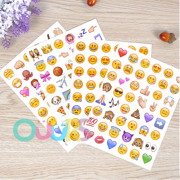 4-sheets Emoji Stickers / Emoticon / Smiley Stickers / Art Craft ...