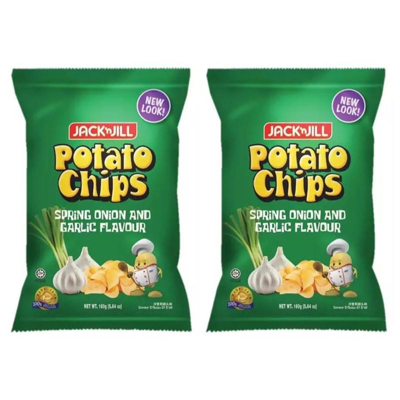 [Bundle of 2] Jack & Jill Potato Chips 70g (Spring Onion & Garlic ...