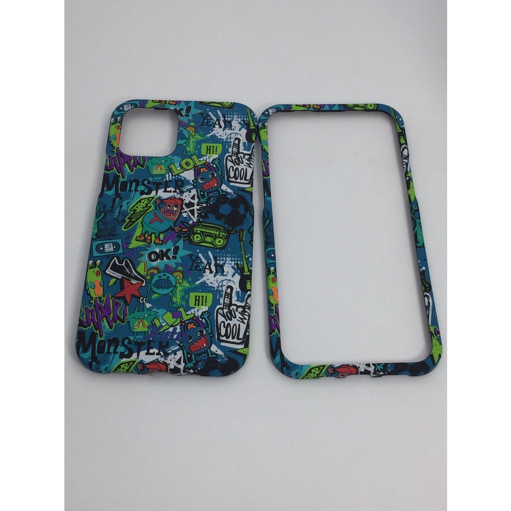 Kutis Case Iphone 12 12pro (Monster Pattern) New Arrival Front-Back ...