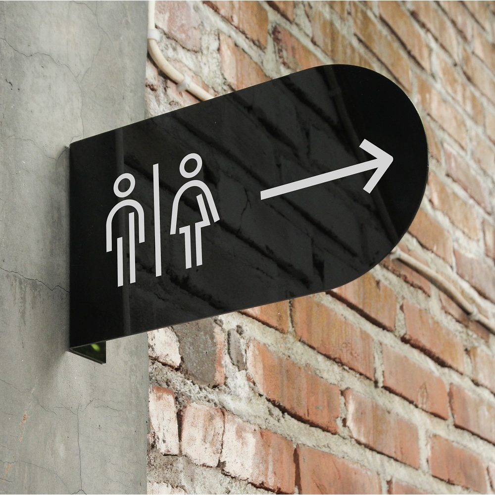 Toilet sign board - toilet area - acrylic sign - pop up signage ...