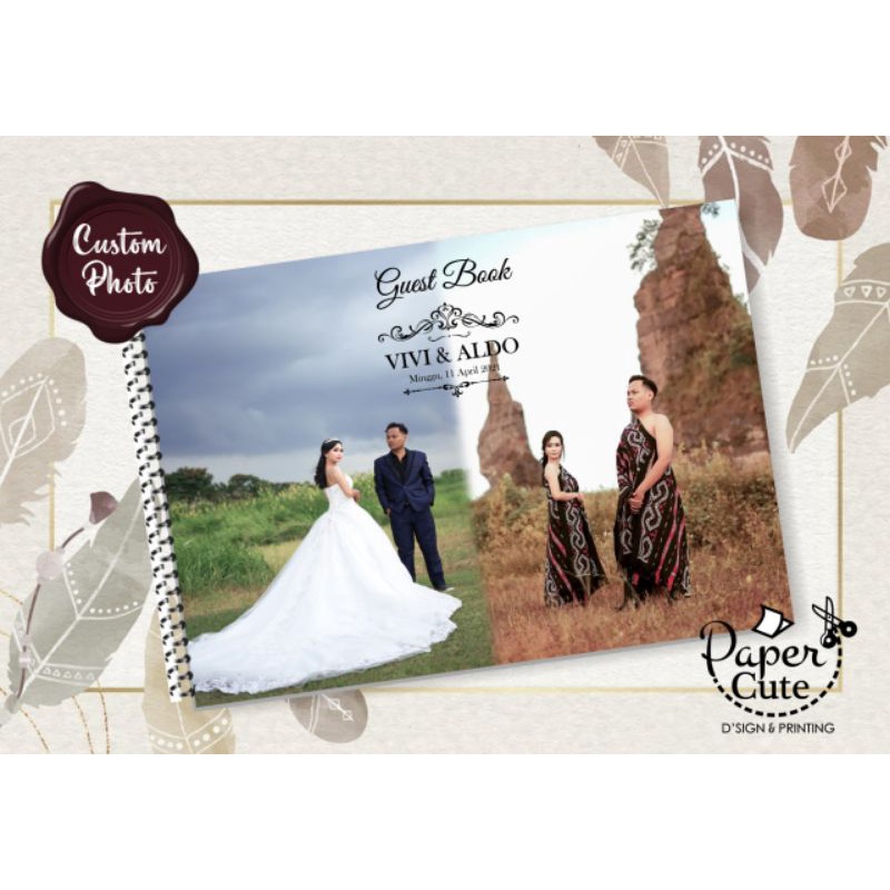 Custom Guest Book (Design Contents According To Theme) | Shopee Singapore