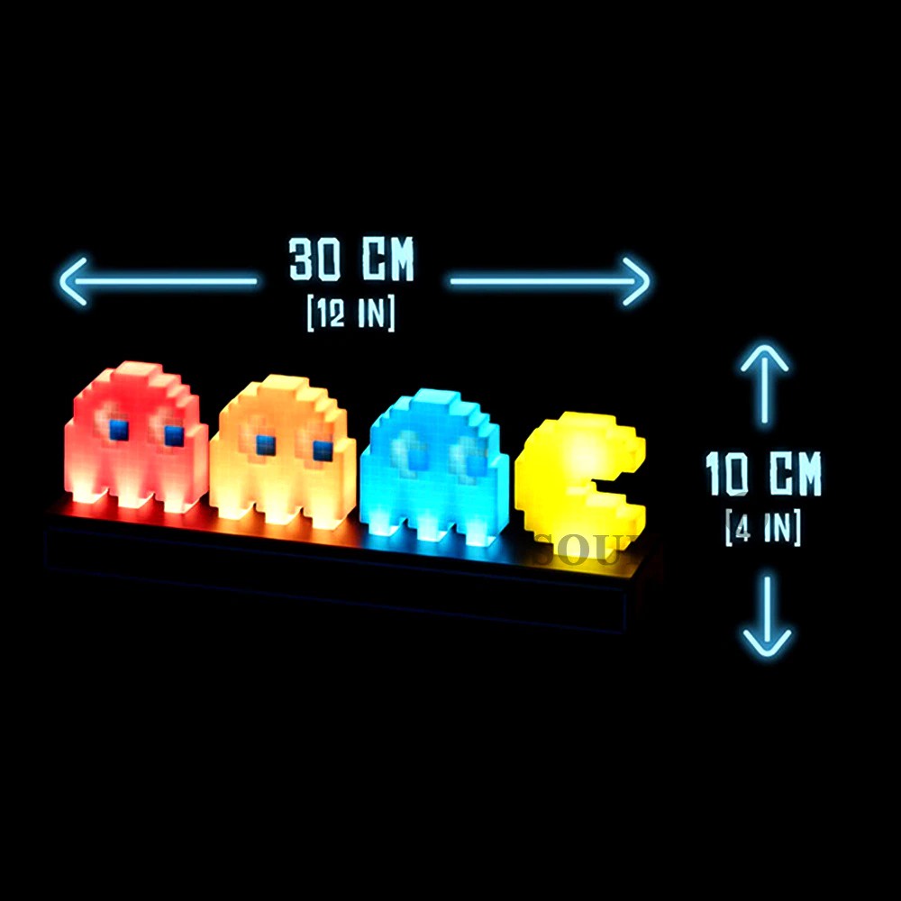Icon Light Pac Man Pixel Lamp Visual Illusion 3D Game Icon Light LAMP ...