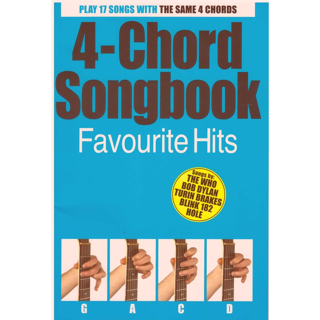 4-Chord Songbook Favourite Hits (25Cm X 17CM) /Guitar Chord Book / Song ...