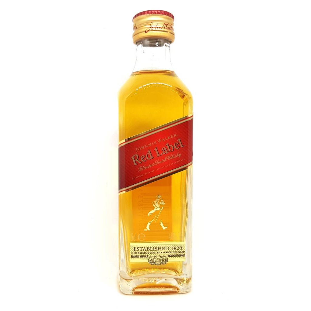 Johnnie Walker Red Label Whisky 50ml Miniature (Glass Bottle) | Shopee ...