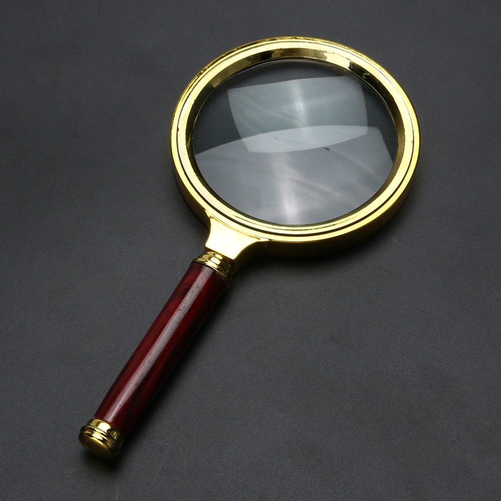 80/70/60mm Handheld 10X Magnifier Magnifying Glass Loupe Reading ...