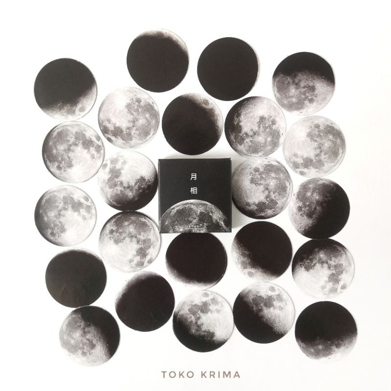 Mini Aesthetic Box Sticker Pack Set Contains 45 Black Moon for Deco ...