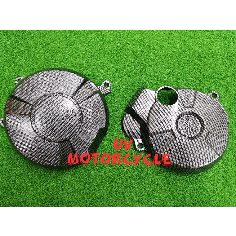 Y15 ENGINE SIDE COVER CARBON CASING WITH BUSH | Shopee Singapore