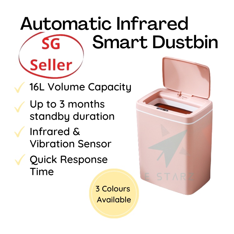 [New Model] Automatic Infrared Smart Dustbin / 3 Colours / 16 Litres ...