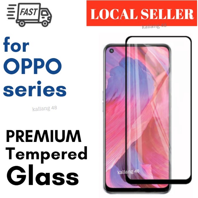 [SG] FULL Screen Protector Oppo A96 A95 A94 A76 A74 Tempered Glass ...