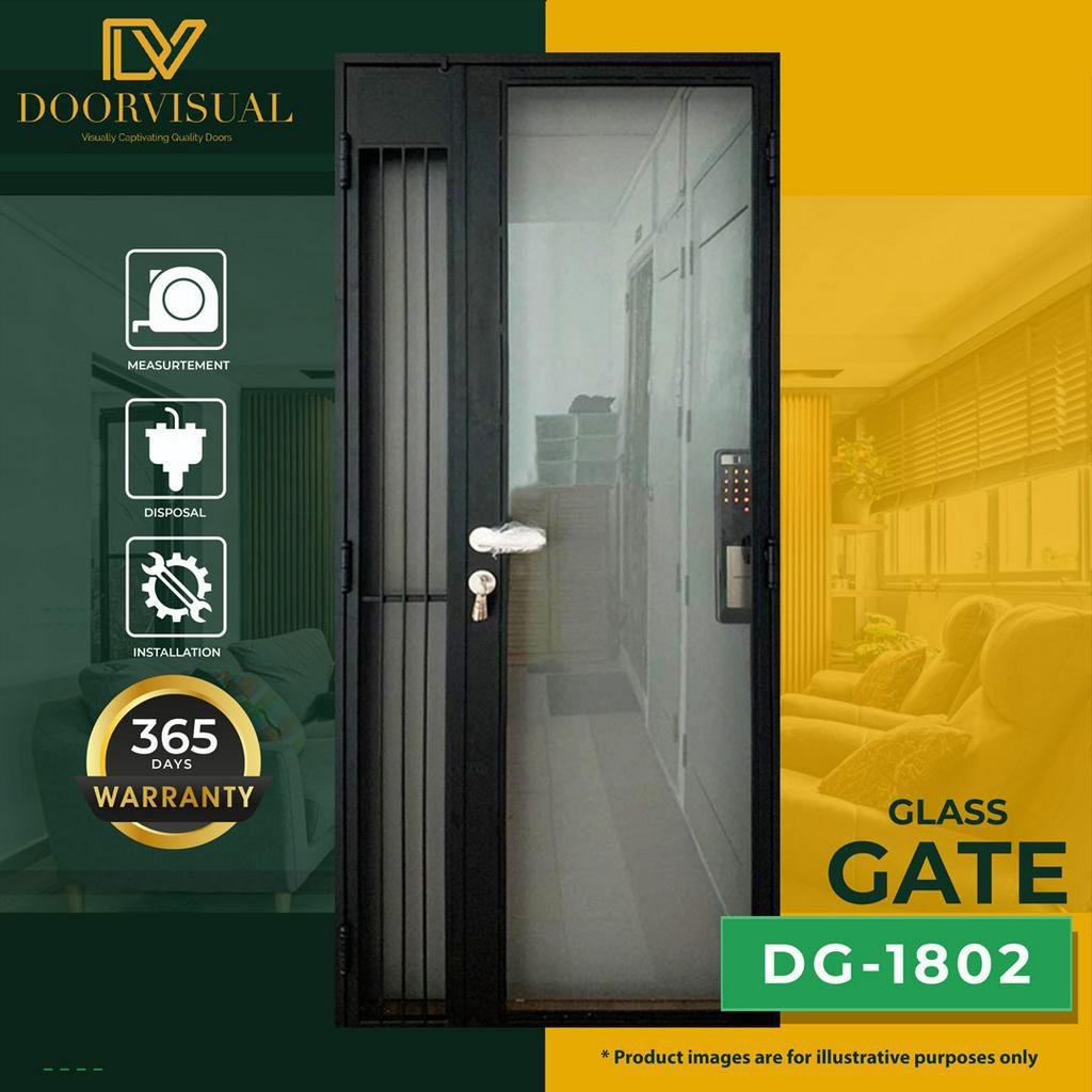 Tempered Glass Gate Dlc 1802 Tempered Glass Gate For Hdb Condo Bto Landed House Flats