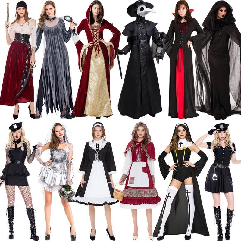 Halloween Adult Witch cos Little Red Riding Hood Pirate Policewoman ...